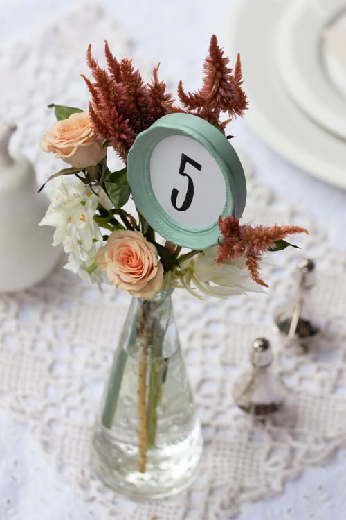 DIY Wedding Table Numbers