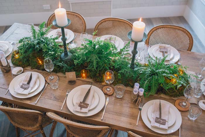 How to create a Natural Fern & Forest Tablescape