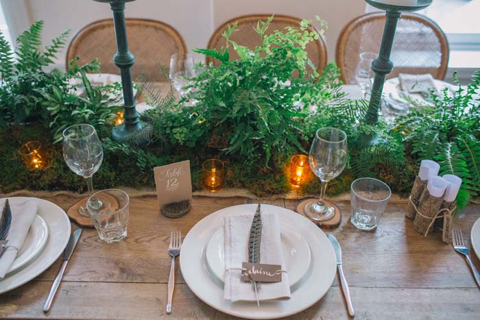 Using ferns to decorate for a wedding | Honestweddingadvice.com
