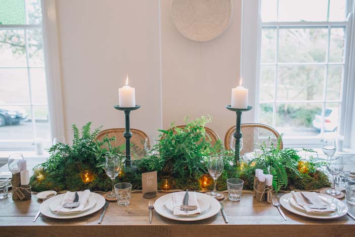 How to create a Natural Fern & Forest Tablescape
