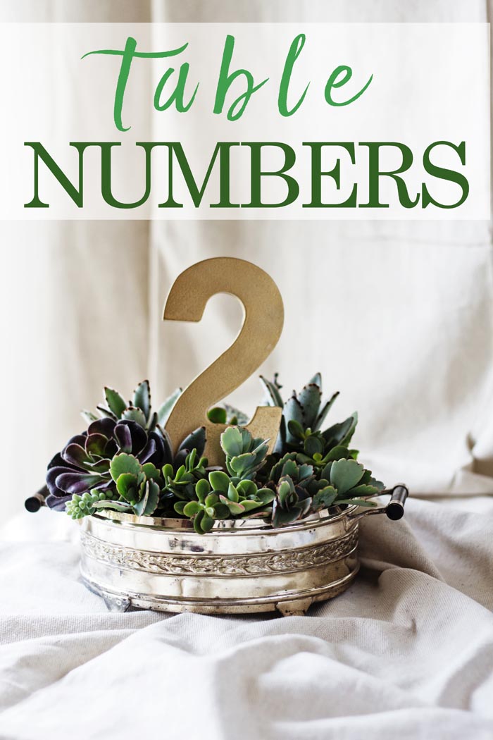 DIY Table Numbers - Numbers To Count On For A Special Touch!