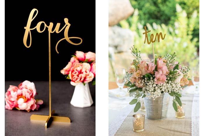 DIY Table Numbers - Numbers To Count On For A Special Touch!