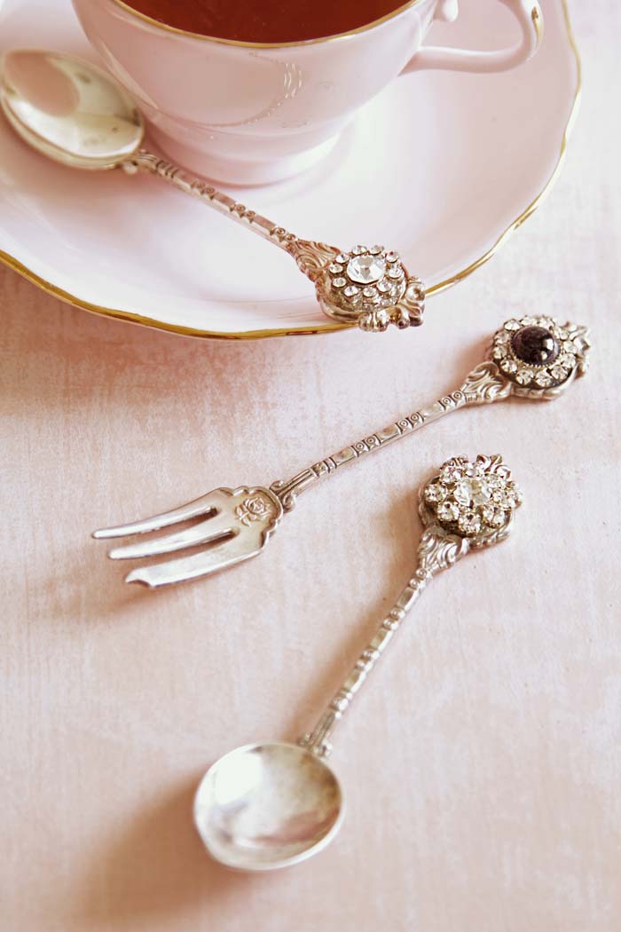 Create Your Own Girly Glam Teaspoons - Wedding DIY