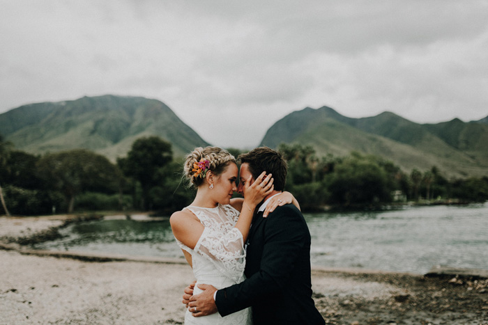 Ashley And Byron's Colourful Coastal Celebration In Hawaii