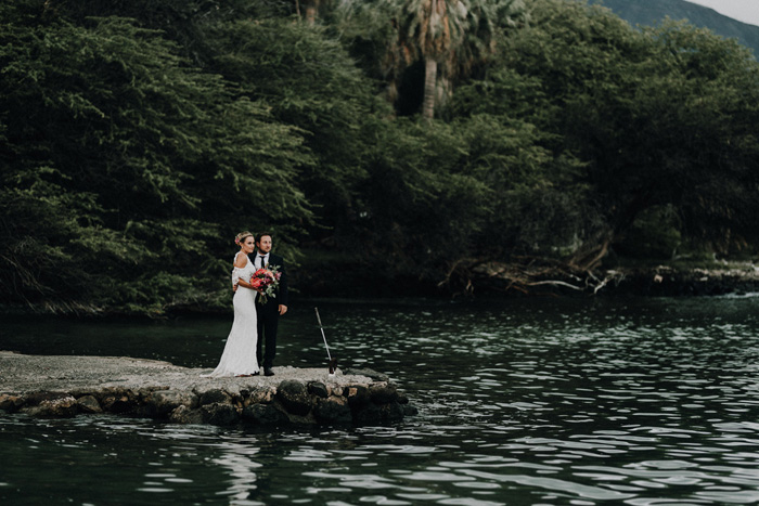 Ashley And Byron's Colourful Coastal Celebration In Hawaii