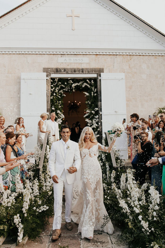 Devon Windsor Weds In Seaside St Barths Wedding - Modern Wedding